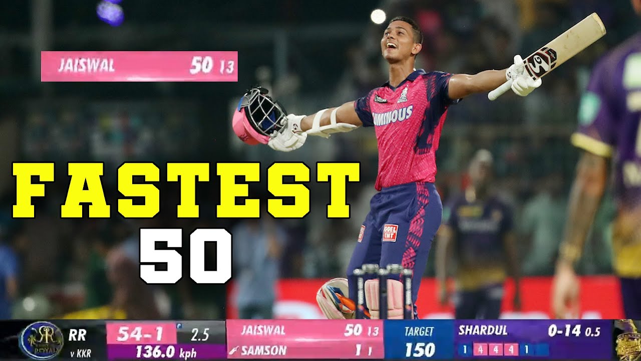 Yashasvi Jaiswal FASTEST 50 in IPL status | Yashasvi Jaiswal fastest ...