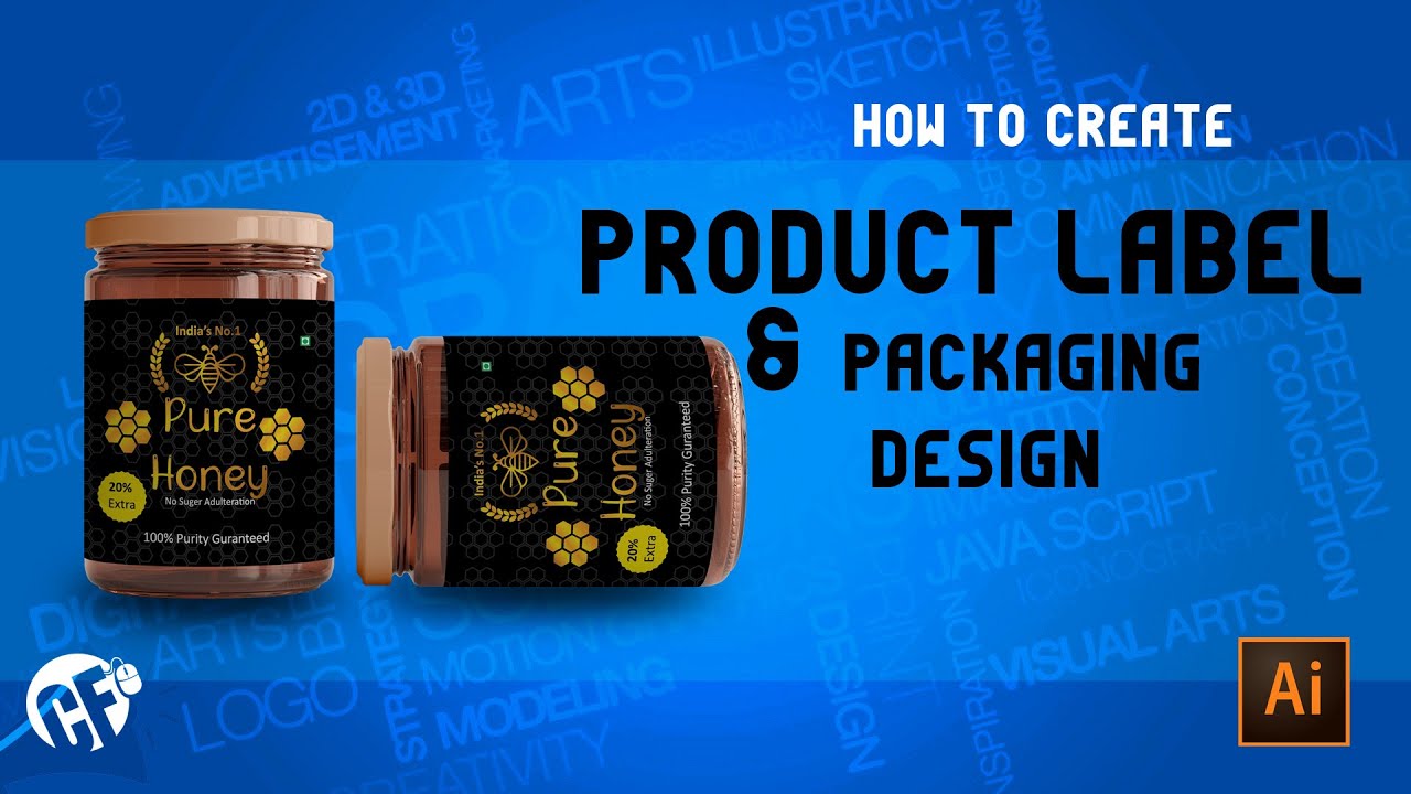Product Packaging Label Design | Adobe Illustrator CC - YouTube