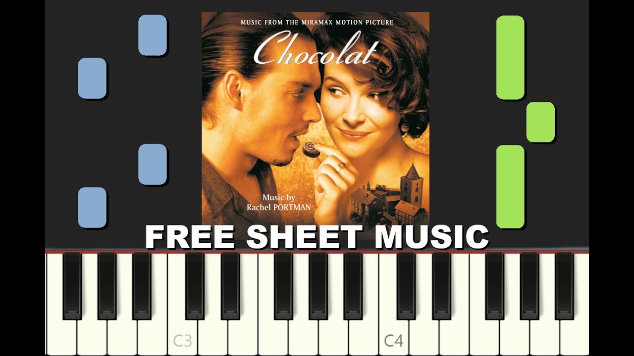 "CHOCOLAT" Movie Main Title, 2000, Piano Tutorial with Free Sheet Music ...