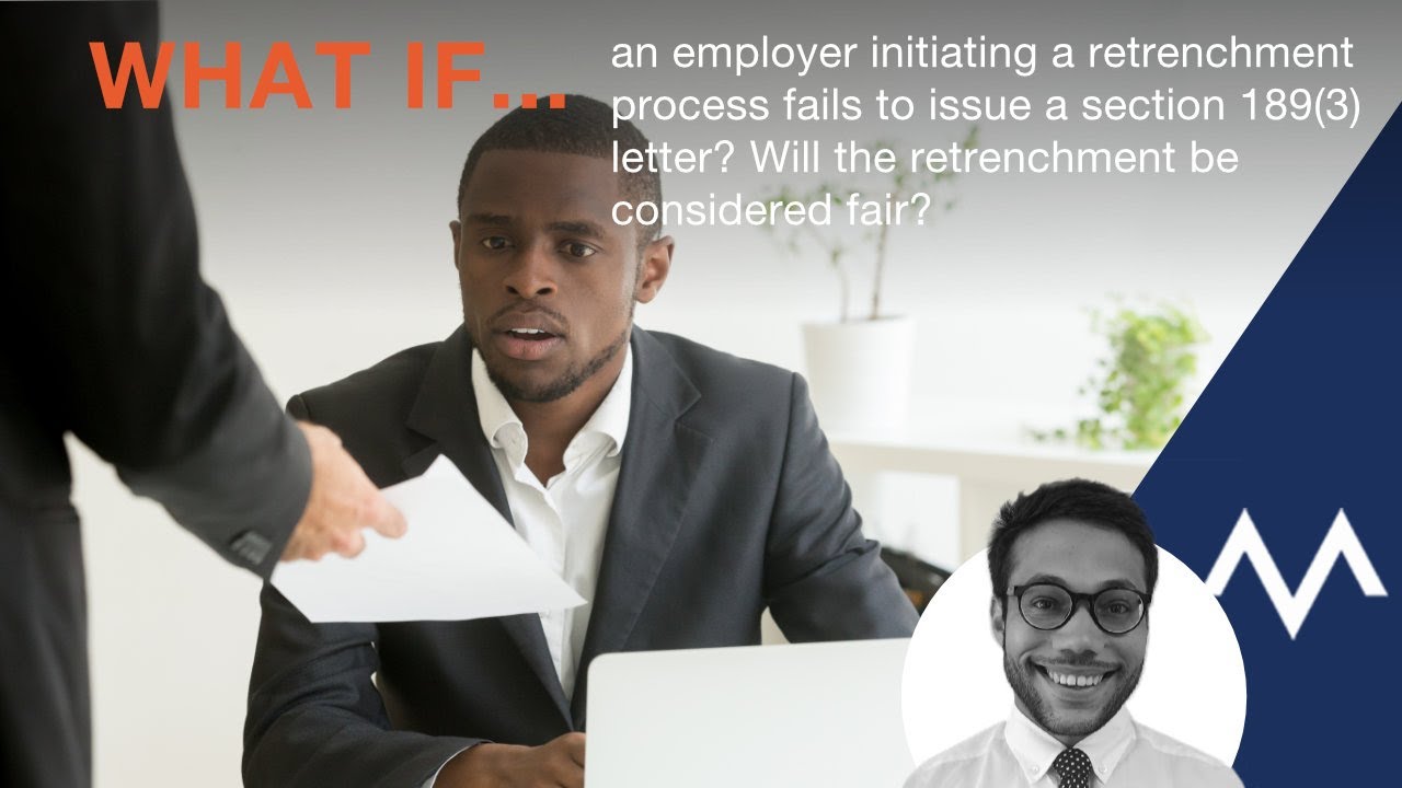What if no section 189(3) letter is issued? Will the retrenchment be ...
