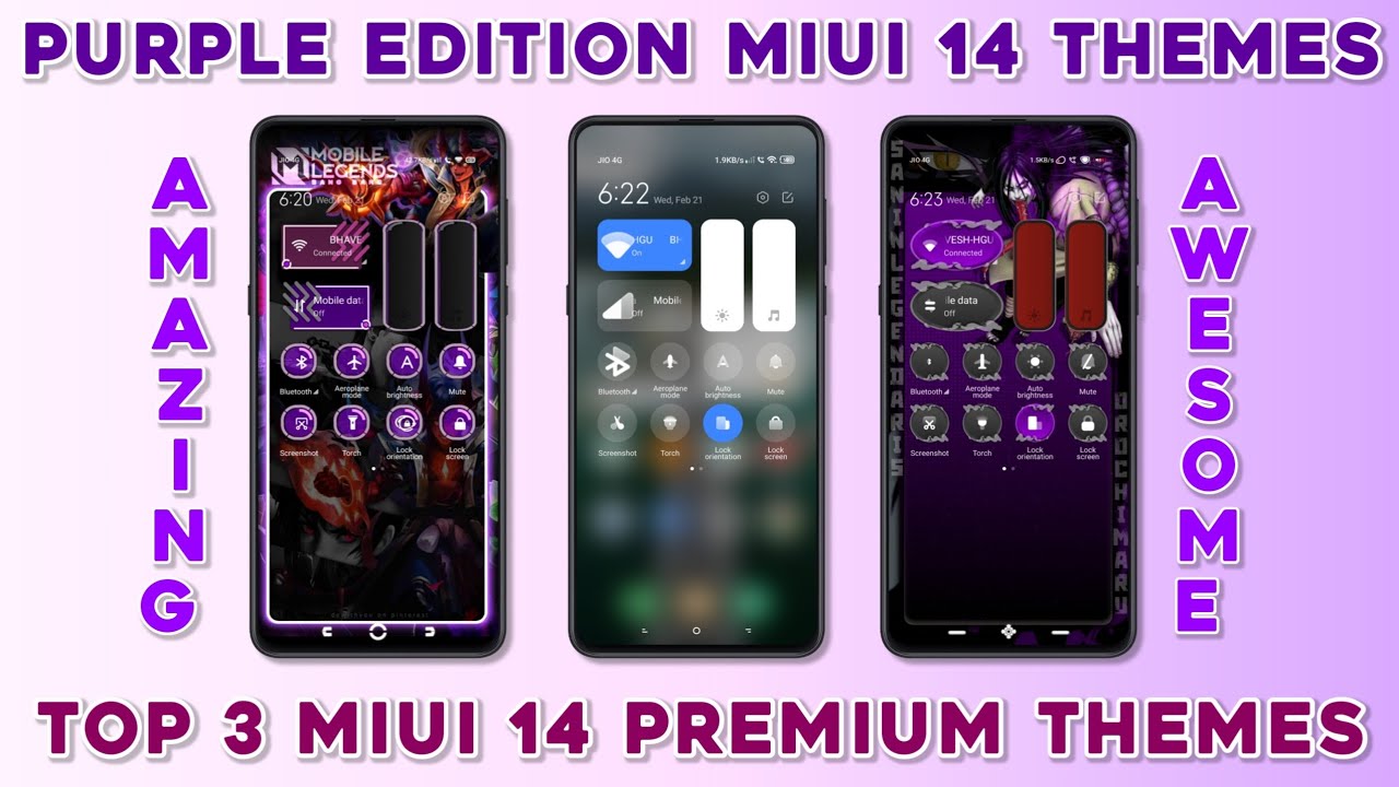 Top 3 MIUI 14 Premium Themes | Change Control Centre | Support Dark ...