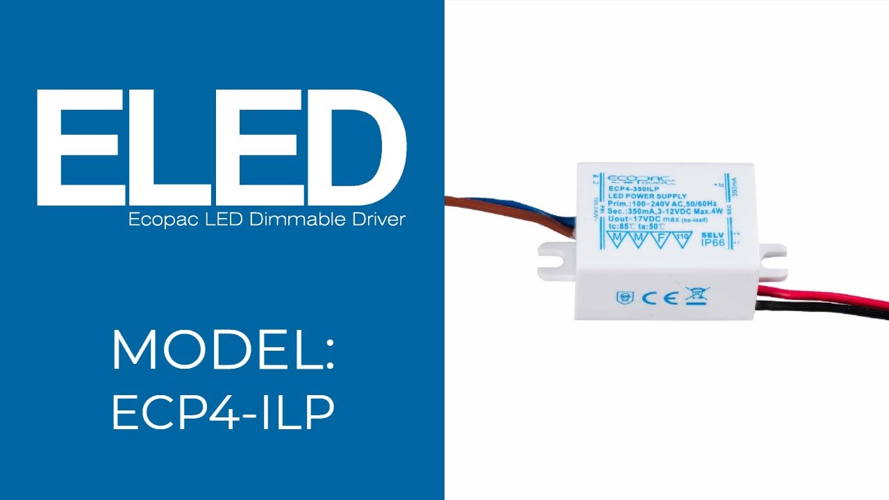 Ecopac LED Driver ECP4-ILP Series 4W 350mA - 700mA - YouTube