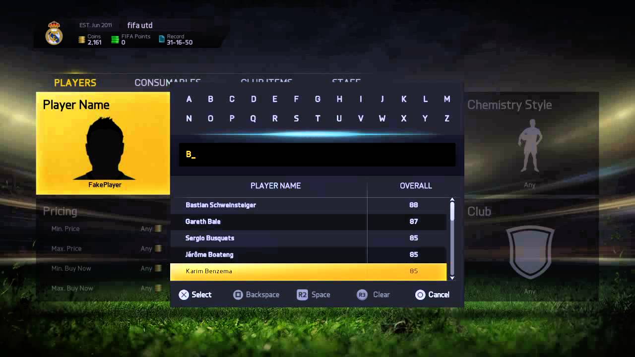 FIFA 15 ps4 fake player glitch - YouTube