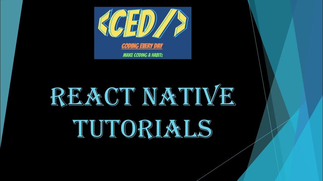 React Native Tutorials Introduction Youtube