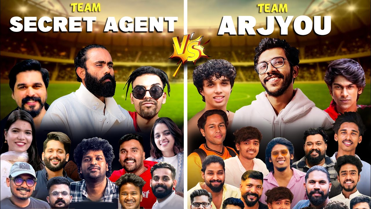 ARJYOU VS SECRET AGENT😨 Football Match With Top Youtubers 😍🔥 Super ...