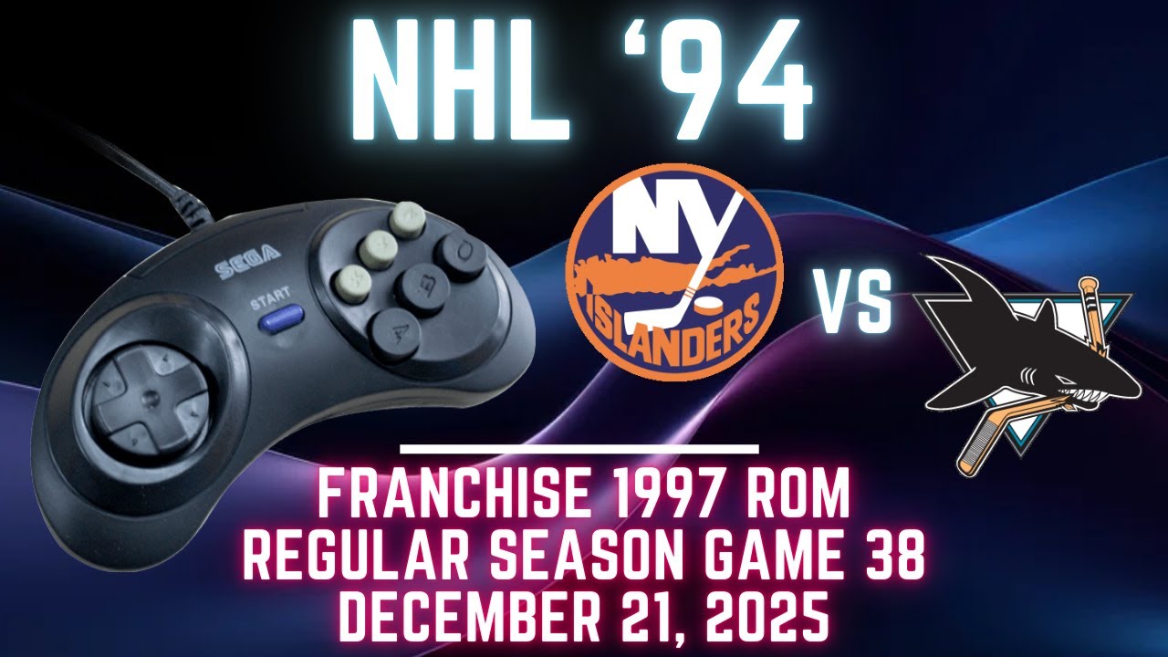 NHL '94 Franchise League (1997) - Islanders (FLAnatic) at Sharks (Len ...