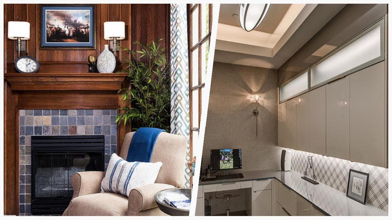 75 Brown White Floor Home Office Design Ideas You'll Love ☆ - YouTube