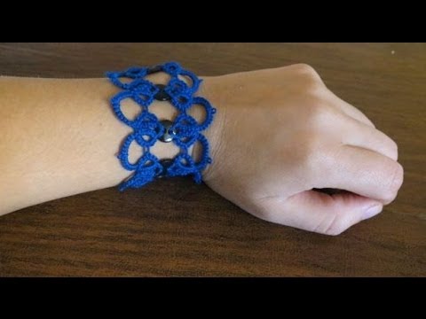 Needle Tatting Bracelet With Buttons - YouTube