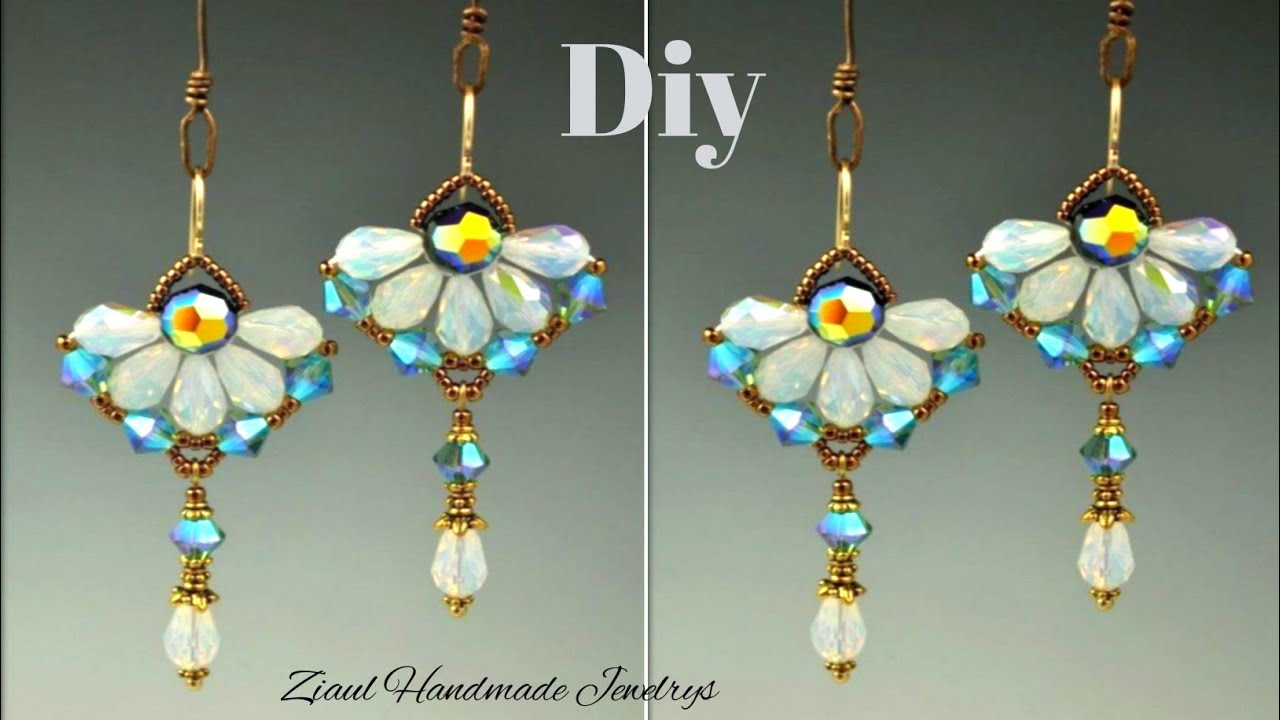 Crystal Earrings // Crystal Earrings DIY // Crystal Earrings Design ...