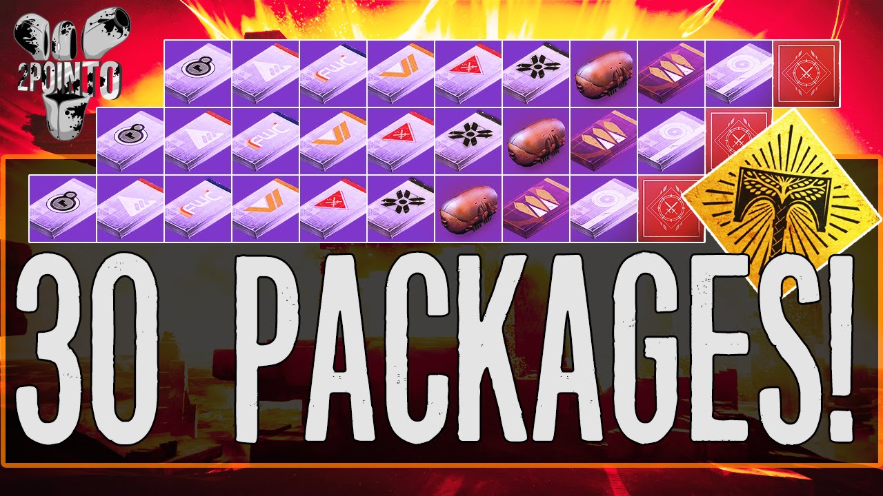 Destiny: OPENING 30 PACKAGES - RISE OF IRON PACKAGE OPENING (VANGUARD ...