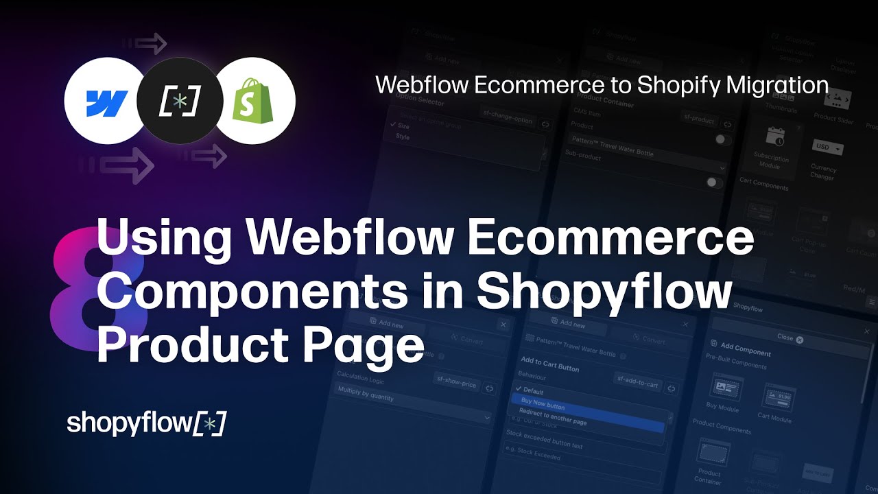 Webflow to Shopify Migration - 8 of 8: Using Webflow Ecommerce Components in Shopyflow Product ...