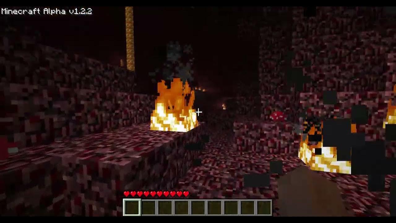 Minecraft Alpha Nether Exploration - YouTube