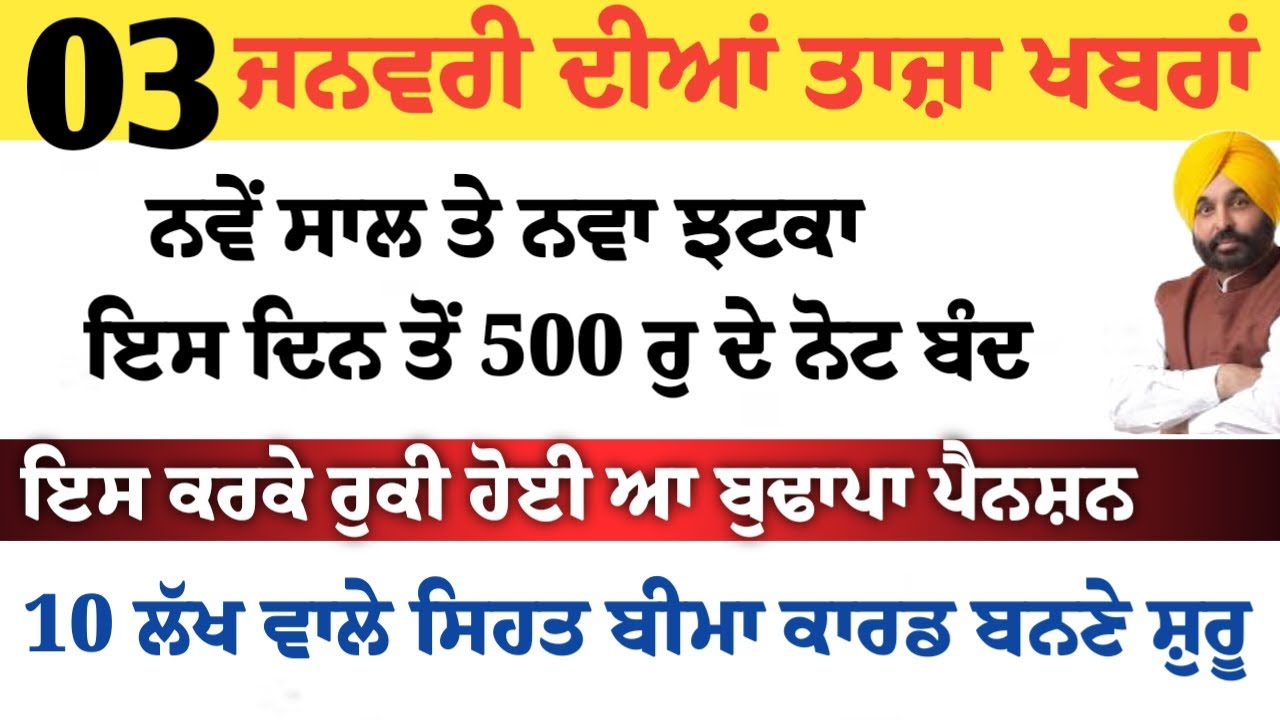 Top News of Punjab | 03 ਜਨਵਰੀ 2026 | Tarsem Singh Matharu | The Punjab ...