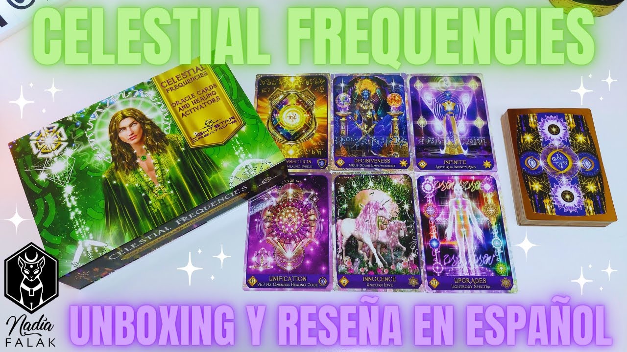 CELESTIAL FREQUENCIES 💚 Unboxing y Reseña en Español 💎 Nadia Falak - YouTube