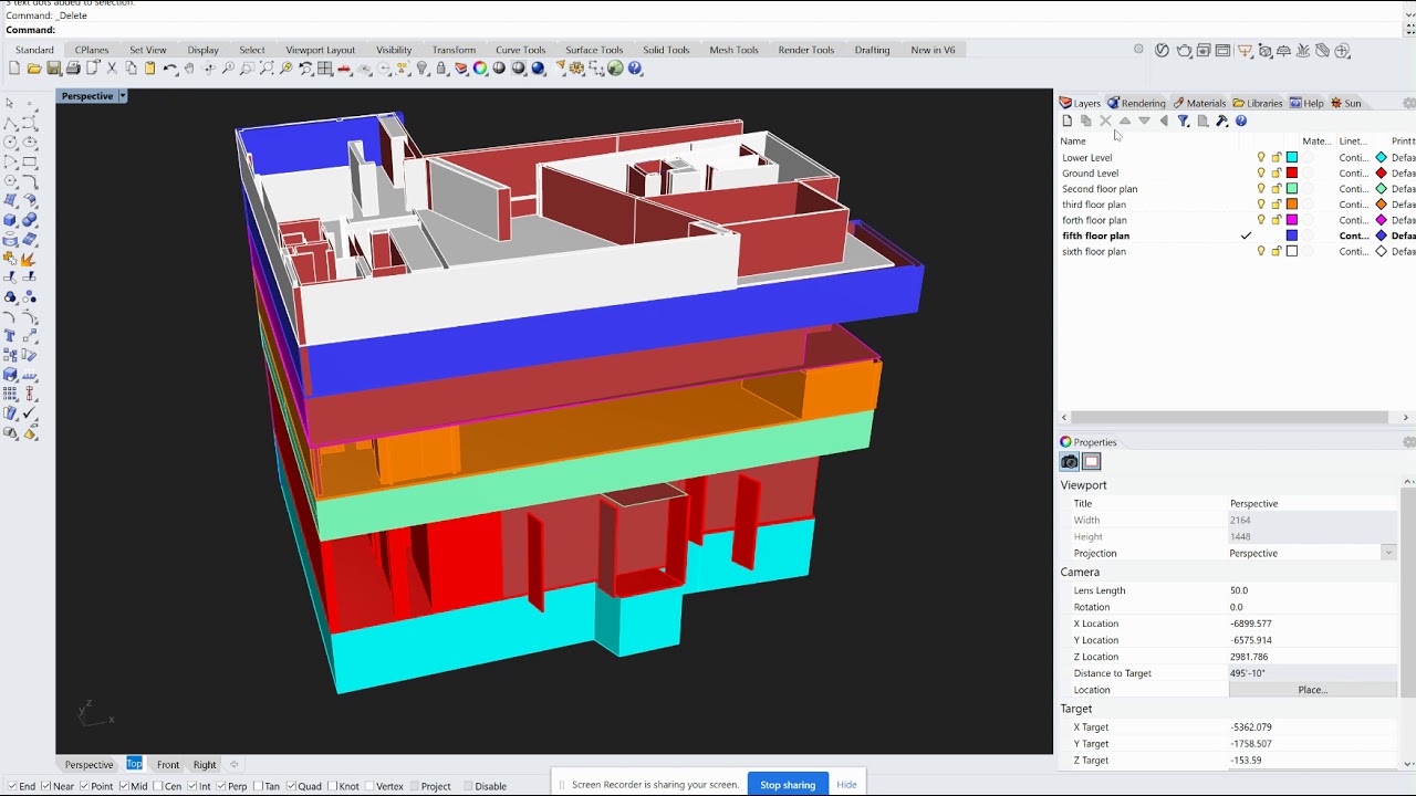 Rhino - 3D Model Floor slabs and core - YouTube