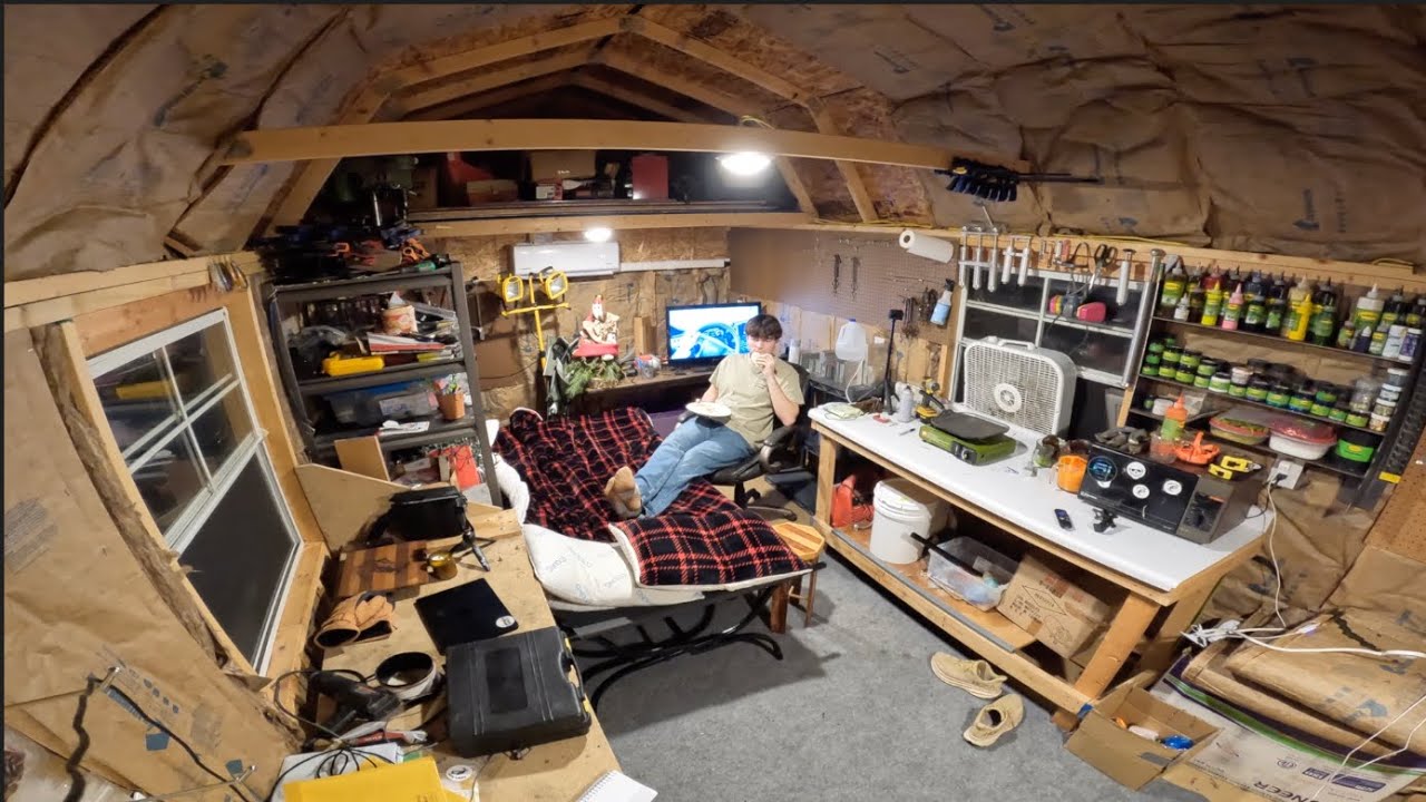 OverNight Camping in my Shed | Camp N Cook - YouTube