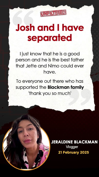 Jeraldine and Josh of the Blackman Family are separated - YouTube