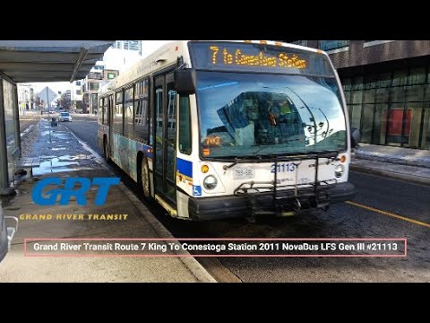 Grand River Transit Route 7 King To Conestoga Station 2011 NovaBus LFS Gen III #21113 (Reupload ...