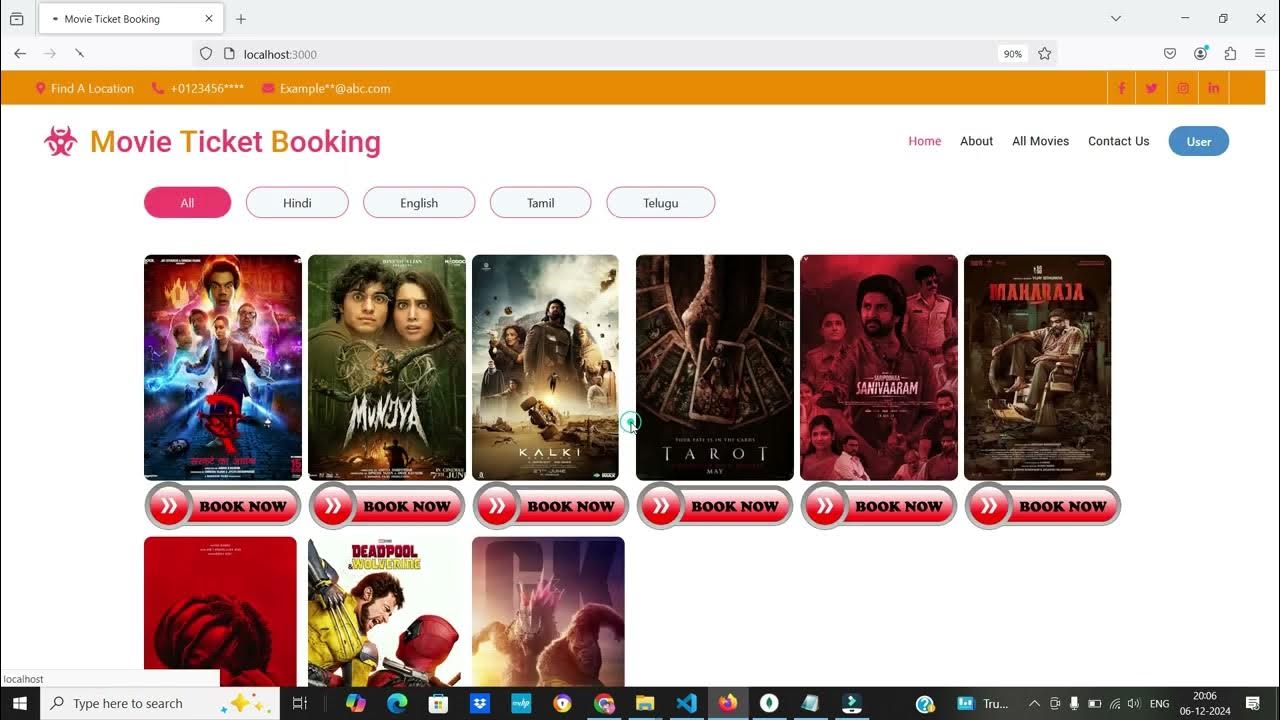 Movie Ticket Booking Project using Mern Stack | React NodeJS MongoDB - YouTube