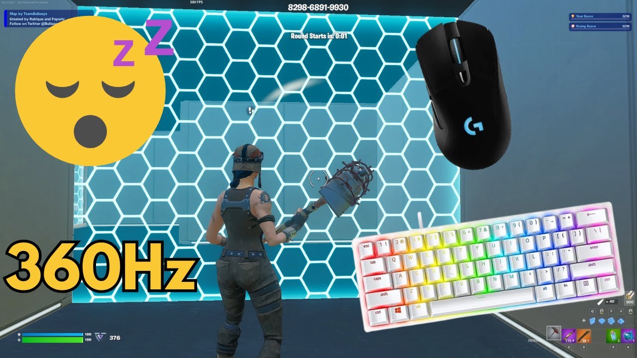 [ASMR Fortnite Chill] 😴 (390HZ - 0 PING) 1v1 Piece Control 🌟 Keyboard ...