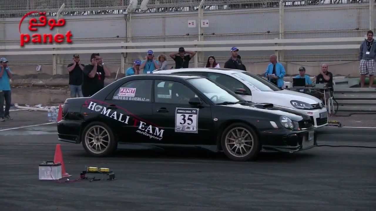 Subaru Impreza STI 600 HP Vs. VW Golf GTI MK6 520 HP Drag Race - YouTube