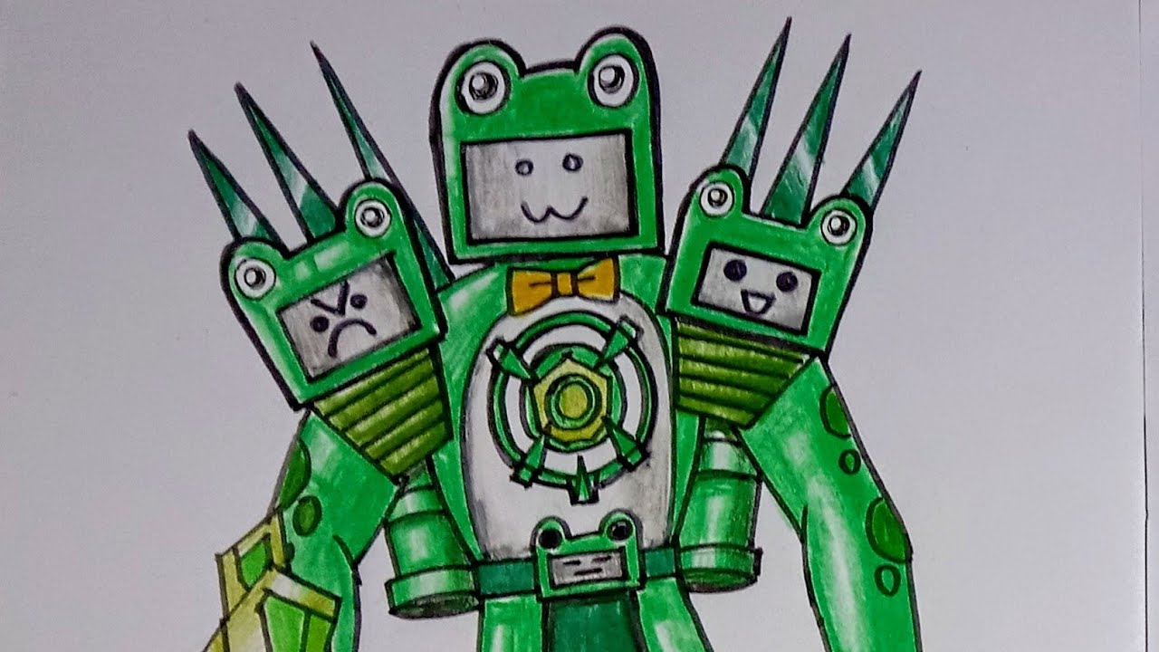 Titan frog man วาดไททันกบแมนง่ายๆ - YouTube