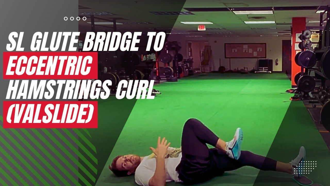 SL Glute Bridge to Eccentric Hamstrings Curl (Valslide) - YouTube