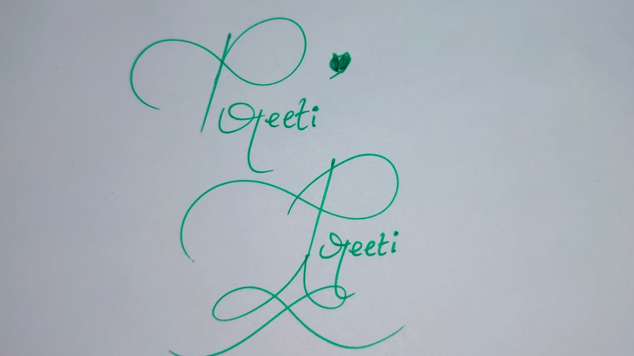 Calligraphy Of Letter P | Stylish Name Of Preeti | Beautiful Name Of ...