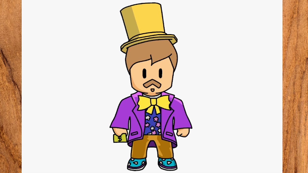 How to draw MrBeast Willy Wonka Stumble Guys - YouTube