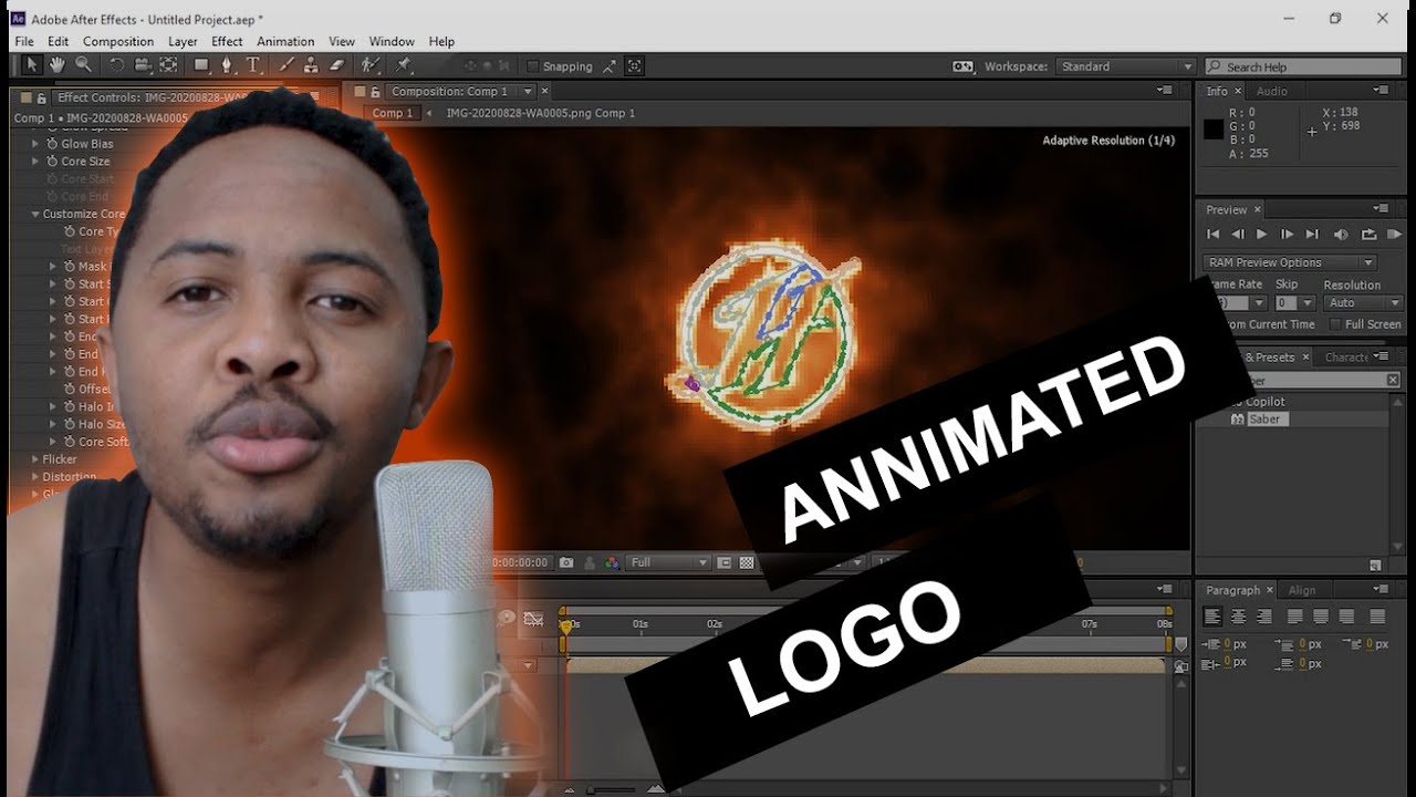 How to Make easy animated logo in after effects - YouTube