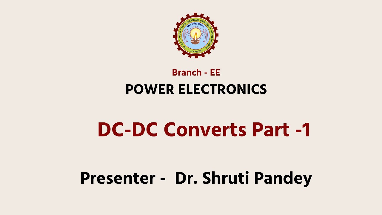 Power Electronics | DC-DC Converts Part -1 - YouTube