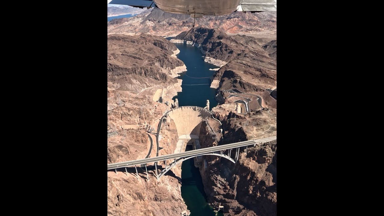 Actual Flight over Hoover Dam and Lake Mead: View from the bottom of ...