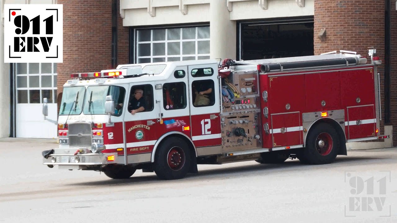 Manchester Fire Engine 12 Responding - YouTube