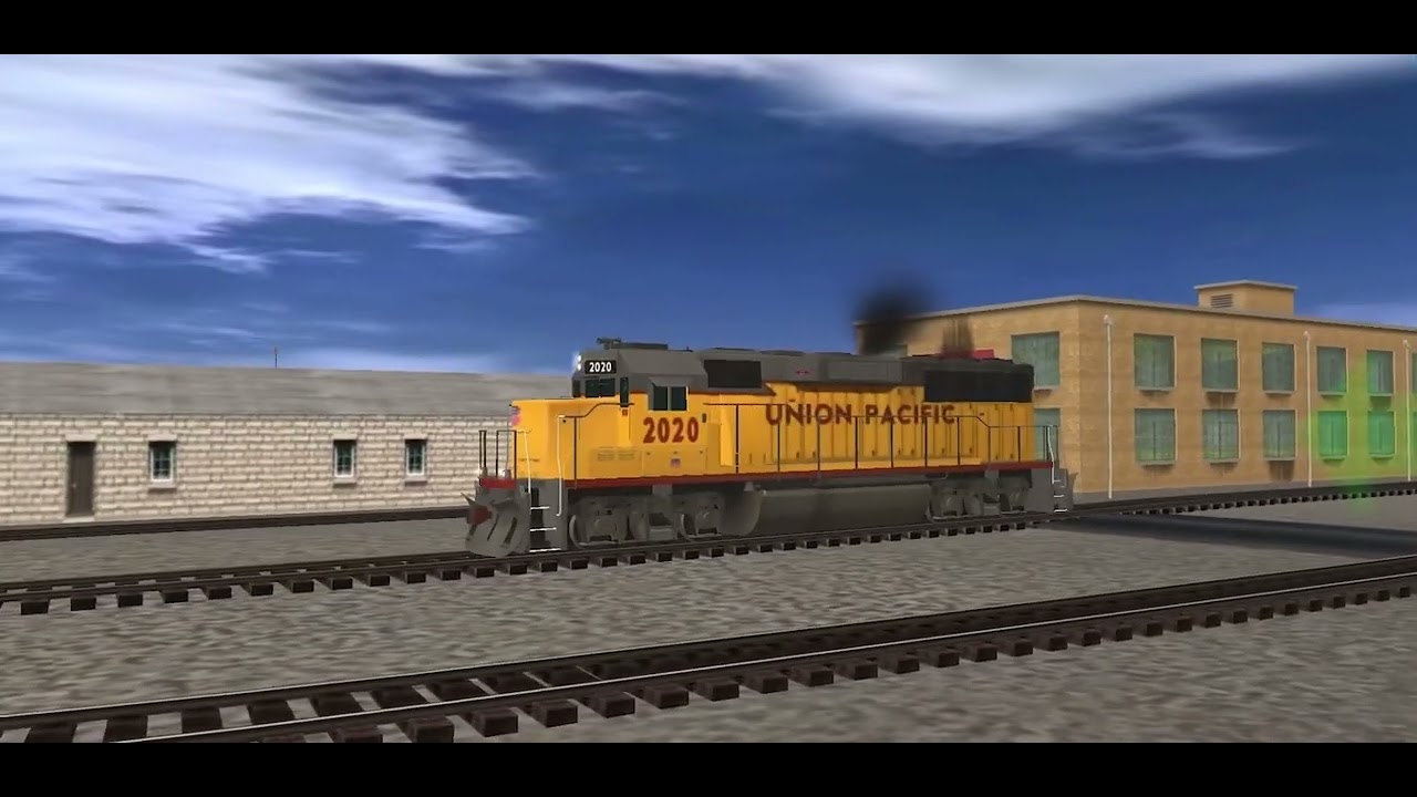 TRAINZ: Brand new UP GP60 with centerbeam cars added! - YouTube