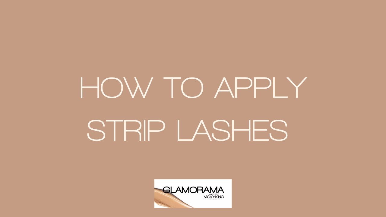 How to Apply Strip Lashes - False Lash Tutorial - YouTube