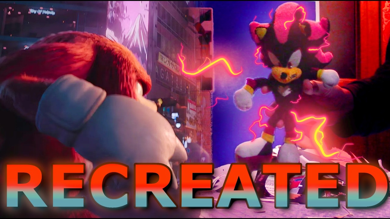 Sonic the hedgehog 3 Team Sonic VS Shadow RECREATED with Plushies - YouTube