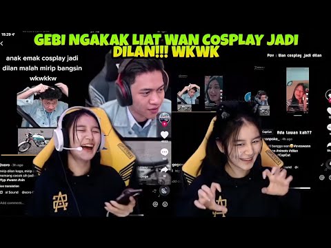 GEBI REACT WAN!!! GEBI KETAWA LIAT WAN COSPLAY JADI DILAN!! WKWK - YouTube