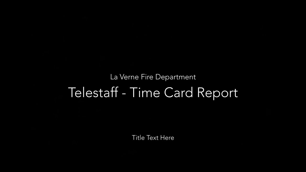 Telestaff-Time Card Report - YouTube