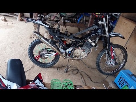Beginilah kondisi rangka satria Fu menggunakan bahan besi bekas ranjang ...