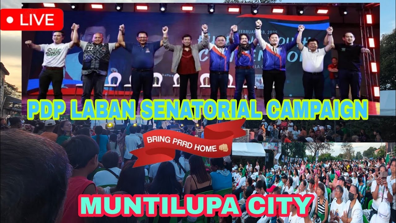 PDP LABAN SENATORIAL CAMPAIGN RALLY MUNTINLUPA CITY - YouTube