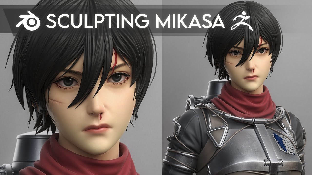 Sculpting Mikasa Ackerman Process Timelapse - YouTube