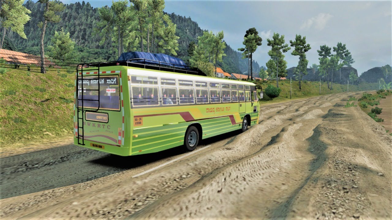 Indian Bus Driver Vs Bad Road | KSRTC Offroad Bus Driving - YouTube