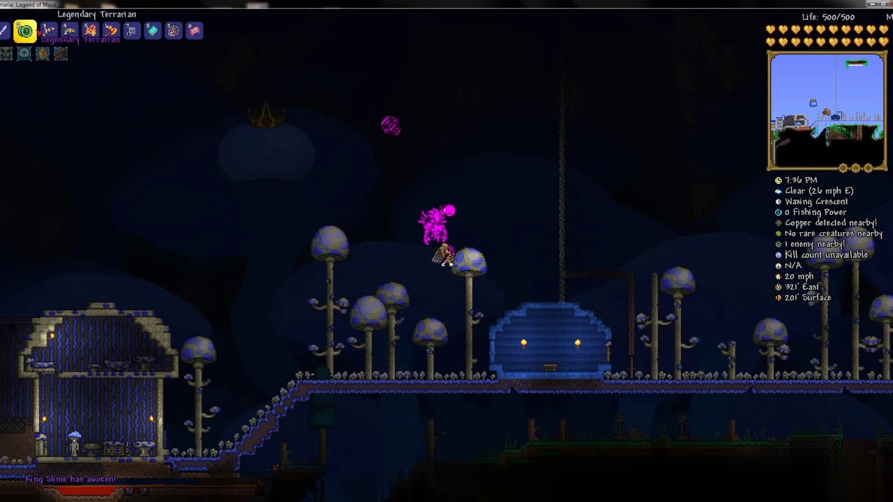 terraria boss rush ep1 slime king - YouTube