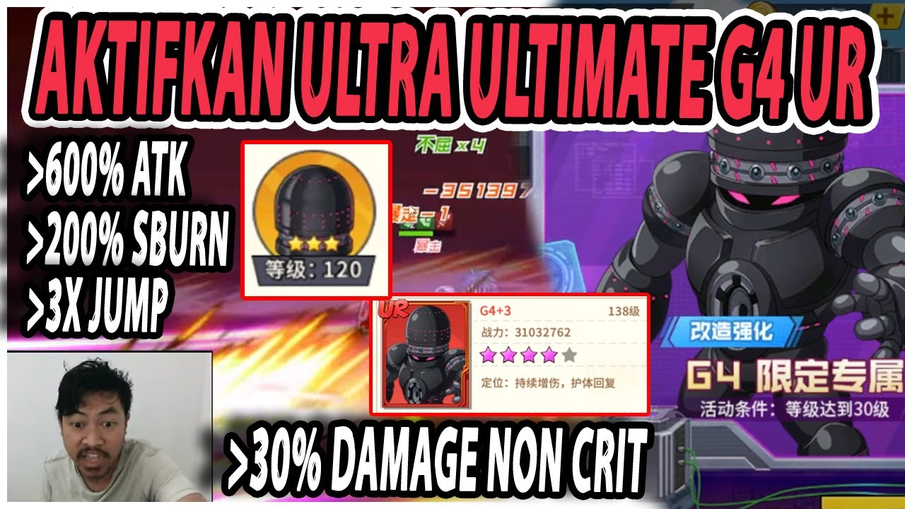 🔥AKTIFKAN ULTRA ULTIMATE UR G4 [600% ATK, 200% SP BURN, 3X JUMP & ETC ...