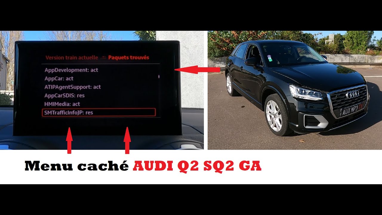 Menu caché AUDI Q2 SQ2 GA Menu rouge - YouTube