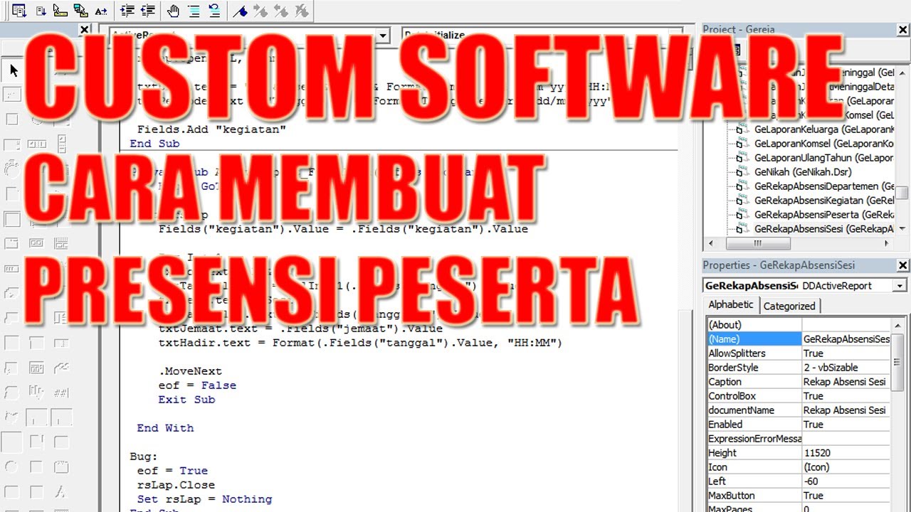 CUSTOM SOFTWARE - CARA MEMBUAT PRESENSI PESERTA - YouTube