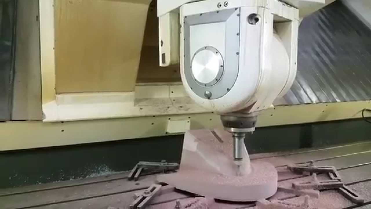 Machining SIKA BLOCK for composite materials molds. Using 5 AXIS MAG ...