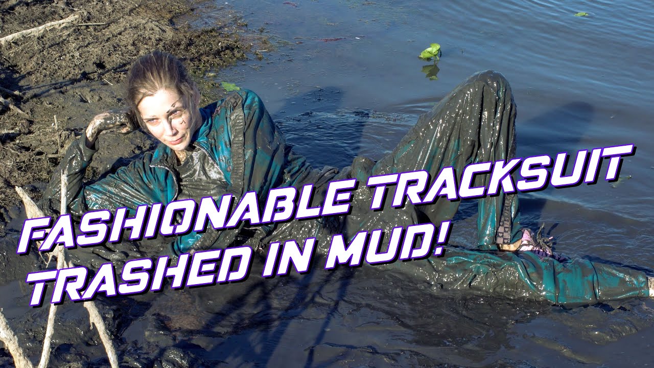 Cute French Girl Mud Bath in LazyOaf Tracksuit and FILA Sneakers ...