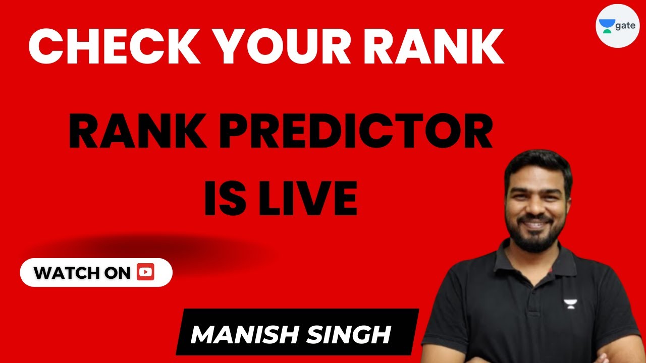 CHECK YOUR RANK HERE | Rank Predictor is Active Now | Manish Kumar ...