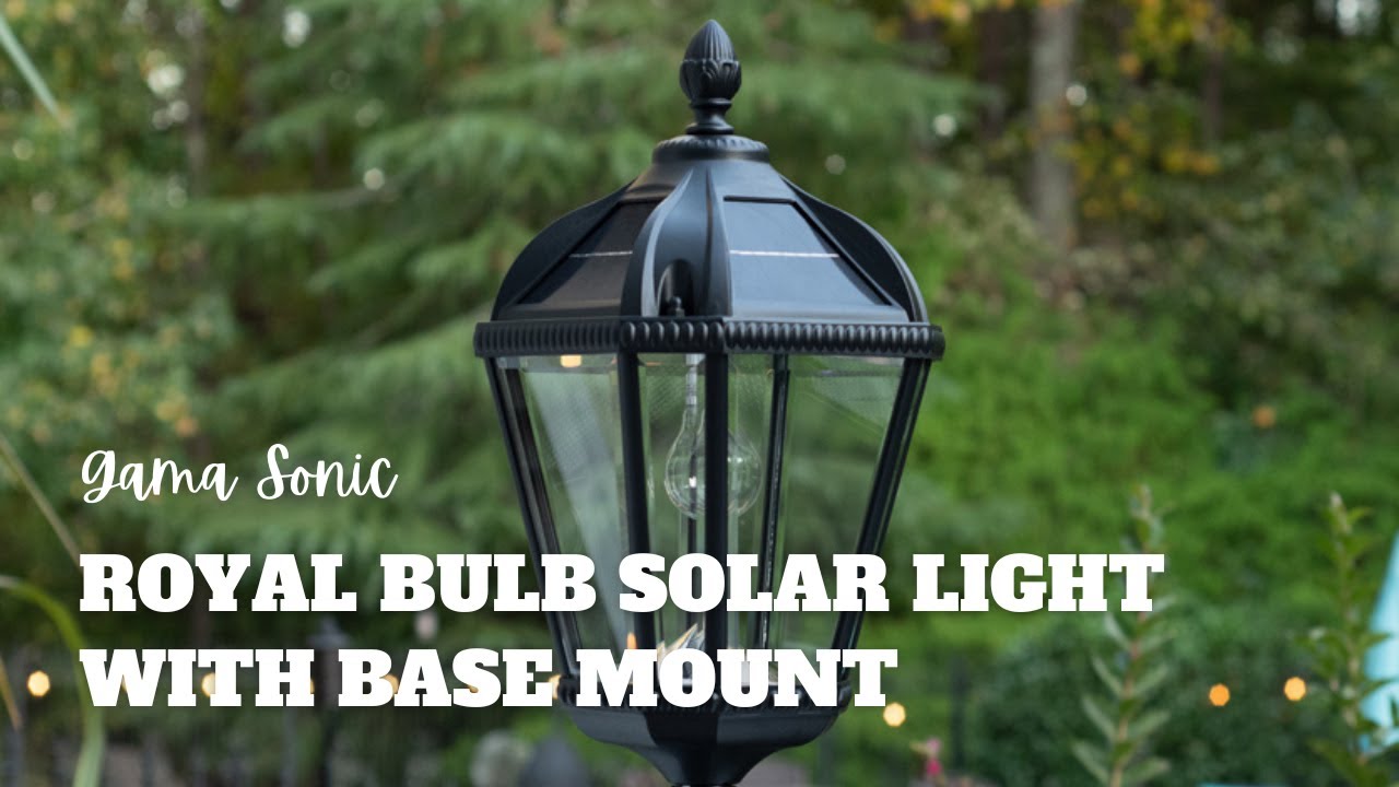 Royal Bulb Solar Light with Base Mount - Black - YouTube